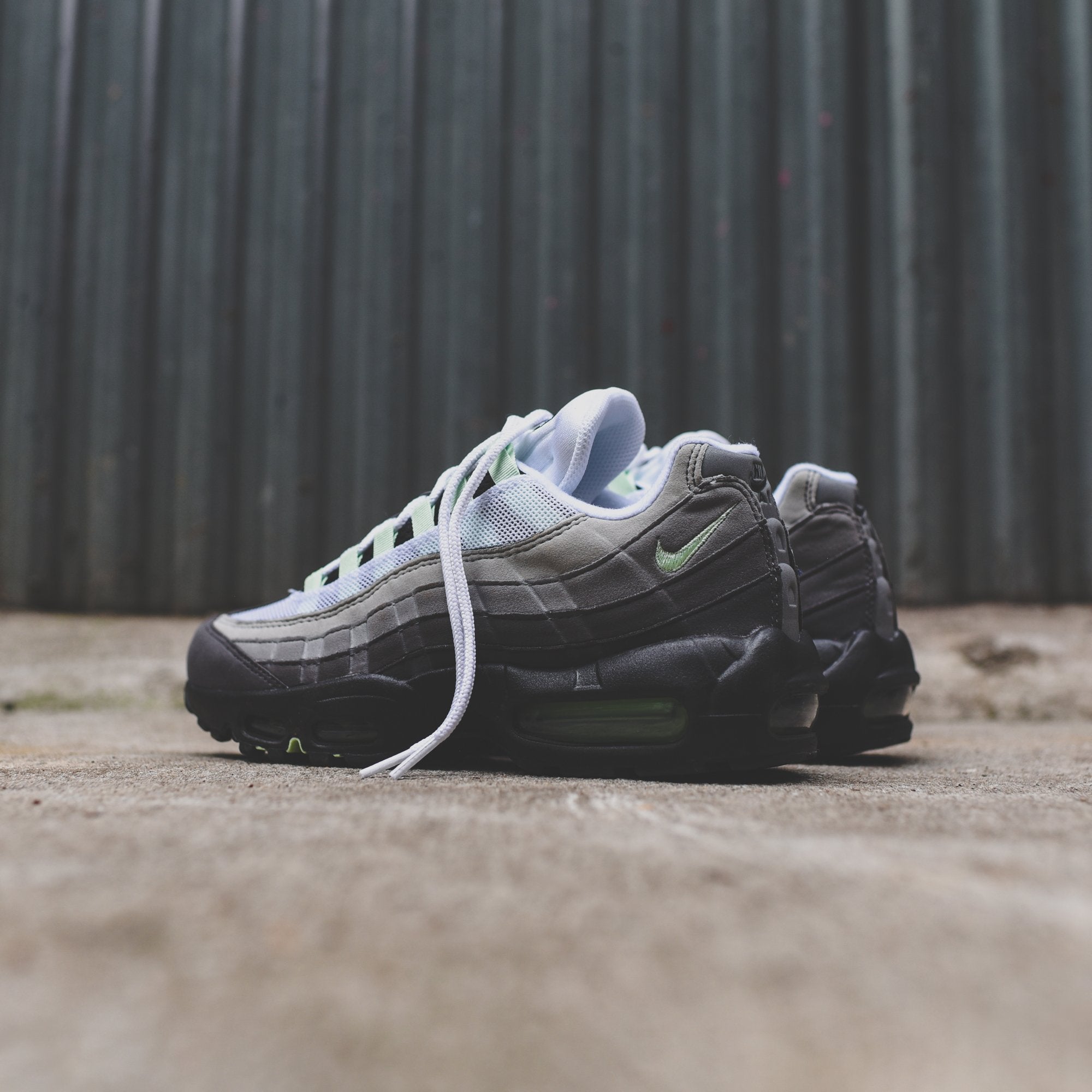 Nike Air Max 95 - White / Fresh Mint / Granite / Dust / Dark Pewter ...