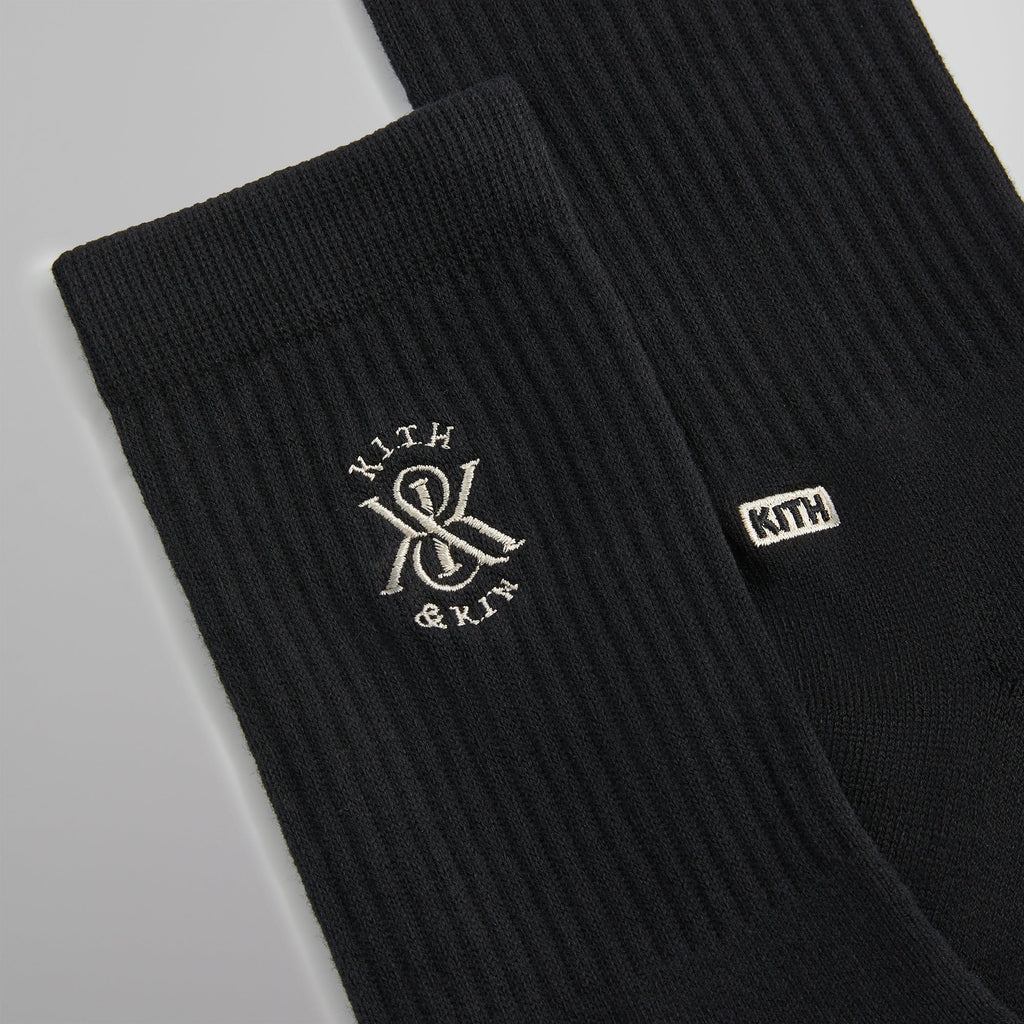 Kith Crew Cotton Socks With Kith Crest - Black – Kith Europe