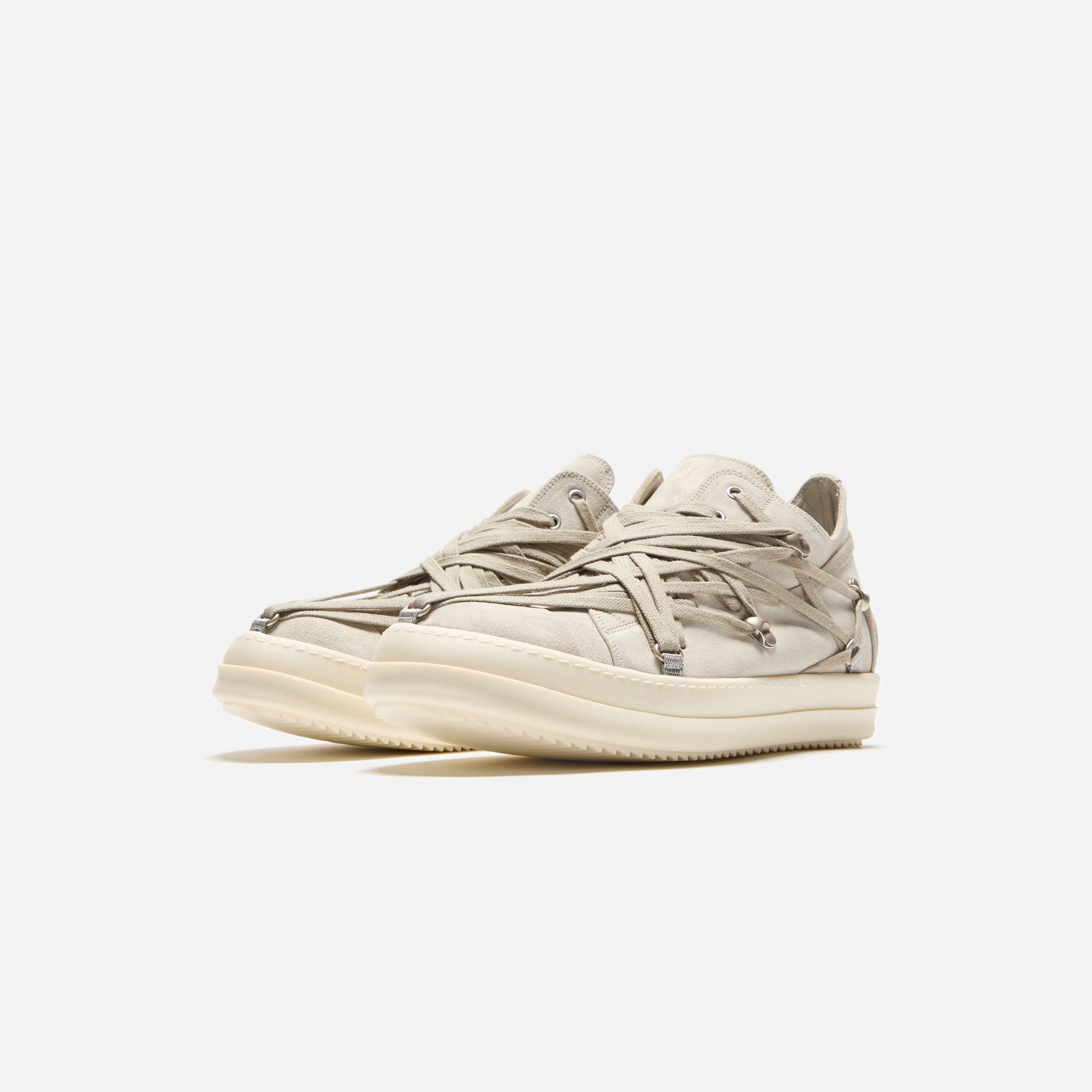 Rick Owens Megalaced Low Sneakers - Dinge / Milk – Kith Europe Rick Owens Megalaced Low Sneakers - Dinge / Milk – Kith Europe