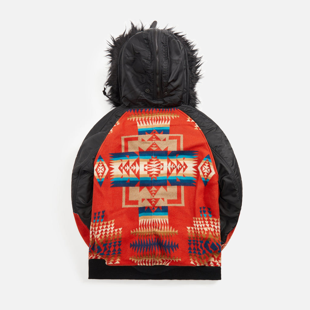 Junya Watanabe Man x Pendleton Nylon Jacquard Jacket - Black / Red / B ...
